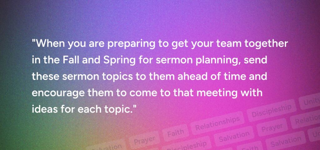 6 Sermon Topics You Can Preach Anytime - Ministry Pass