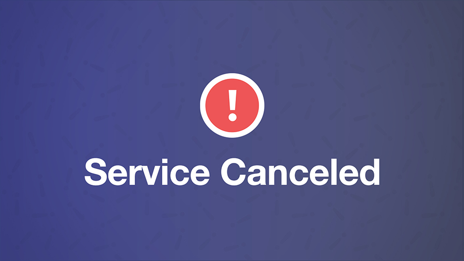 Service Canceled - Ministry Pass