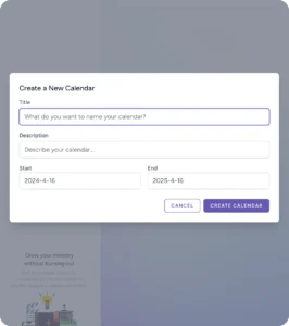 new calendar - Ministry Pass